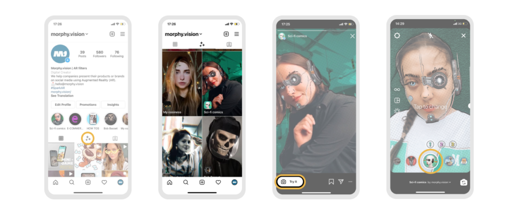 ️ How to find AR Instagram effects | Morphy Vision